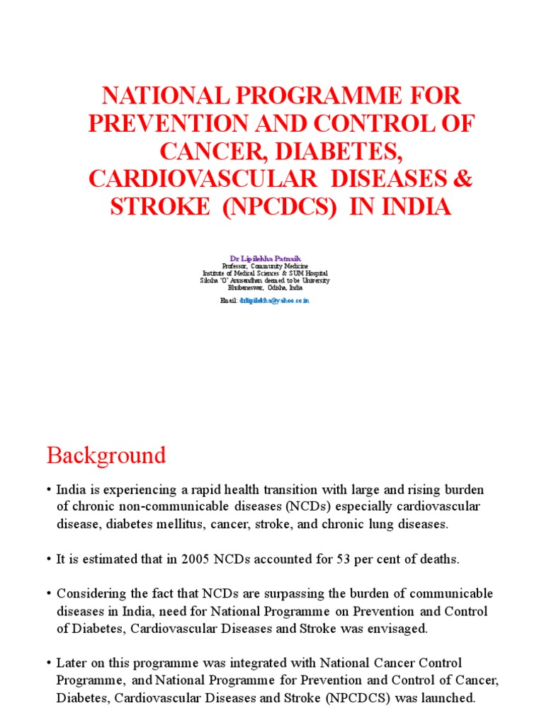 Npcdcs 180920052508 PDF | PDF | Non Communicable Disease ...