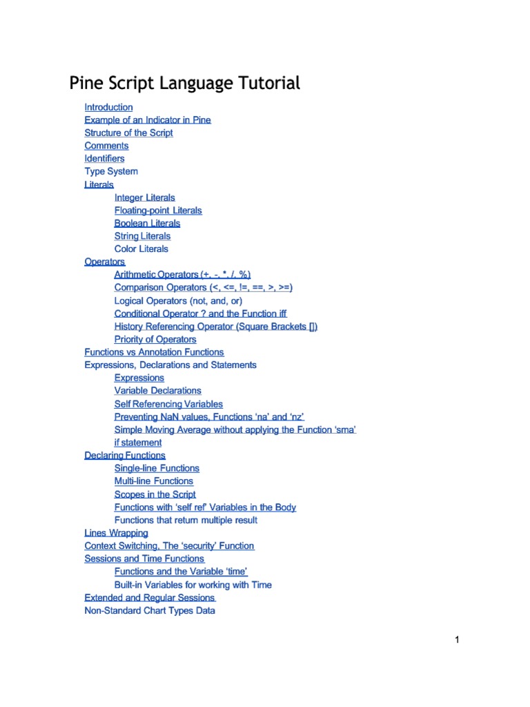 Pine Script Language Tutorial Pdf Parameter Computer Programming Boolean Data Type