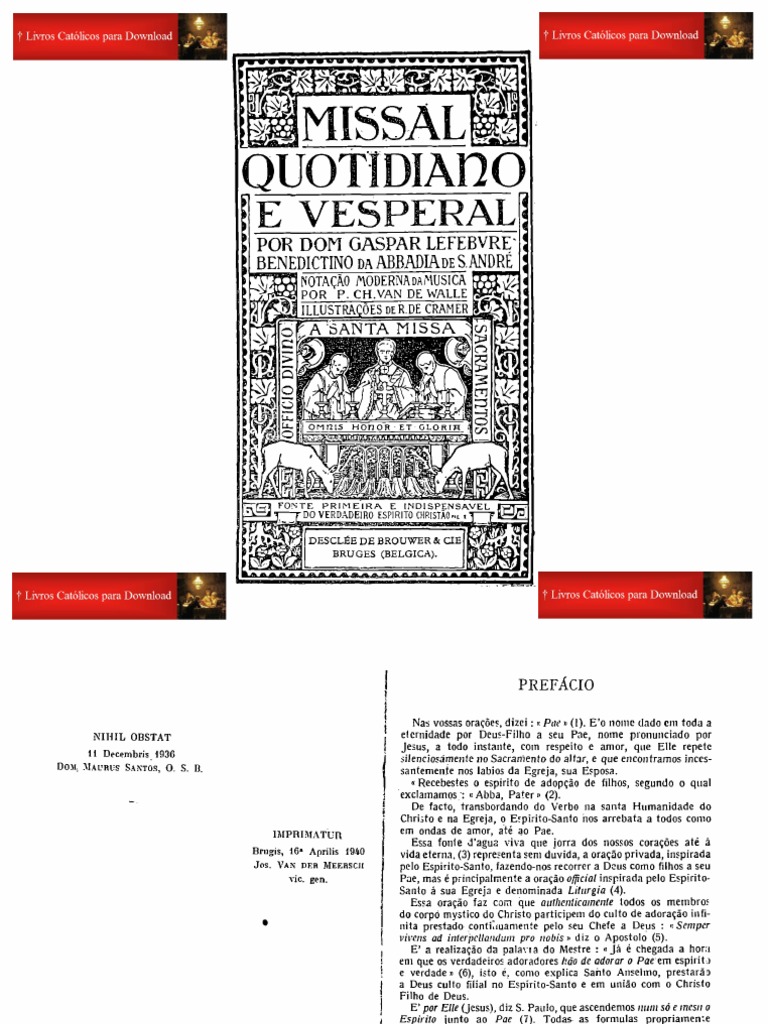 Dom Lefebvre - Missal - 1940 - 2 PDF | PDF