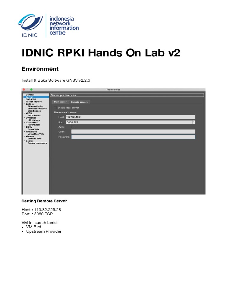 RPKI Lab Setup with GNS3 Guide | PDF | Computers