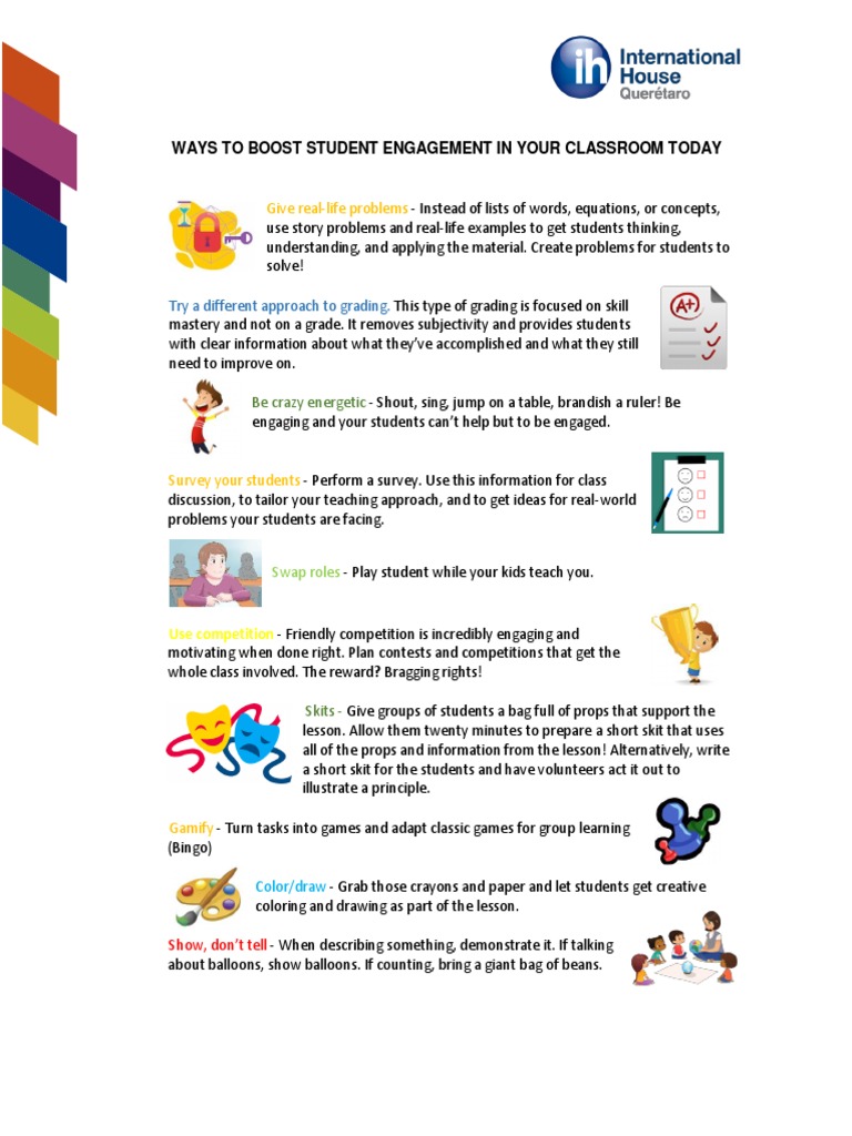 Boost Classroom Engagement Strategies | PDF | Communication | Behavior ...