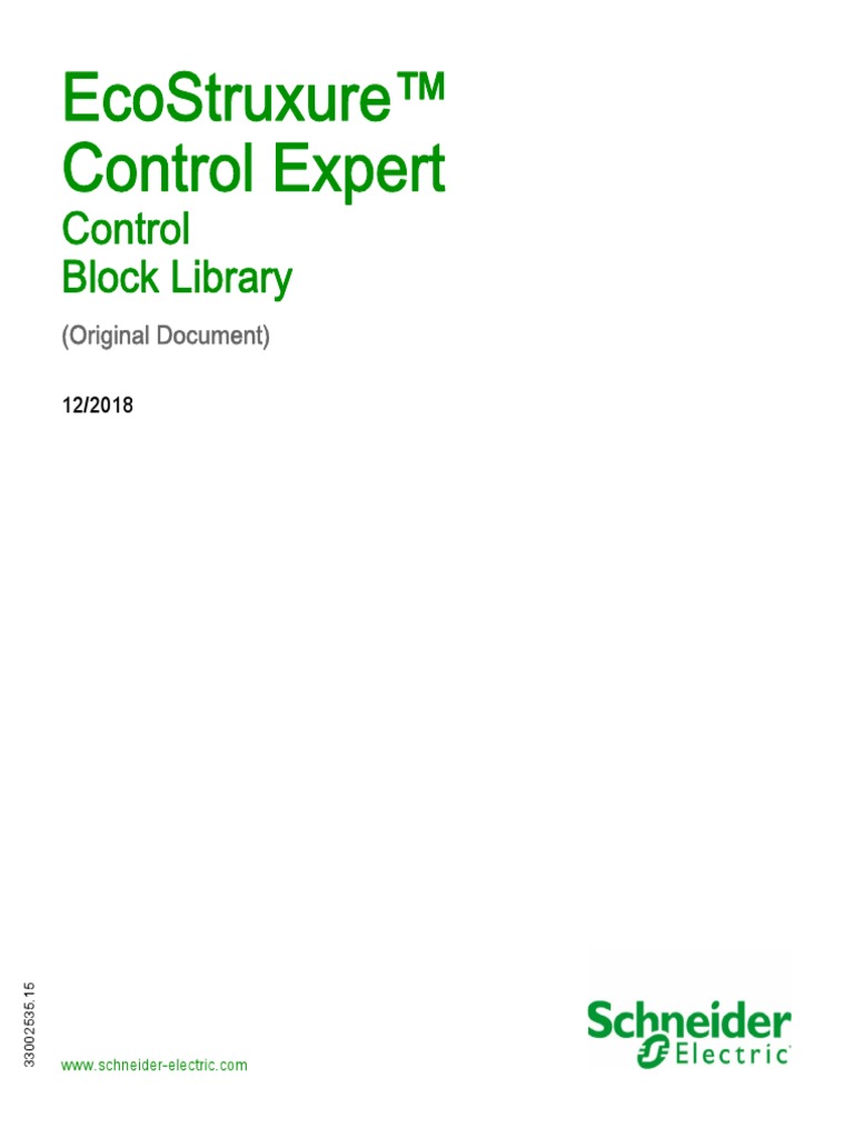 Schneider - Control Block Library | PDF | Parameter (Computer Programming) | Automation