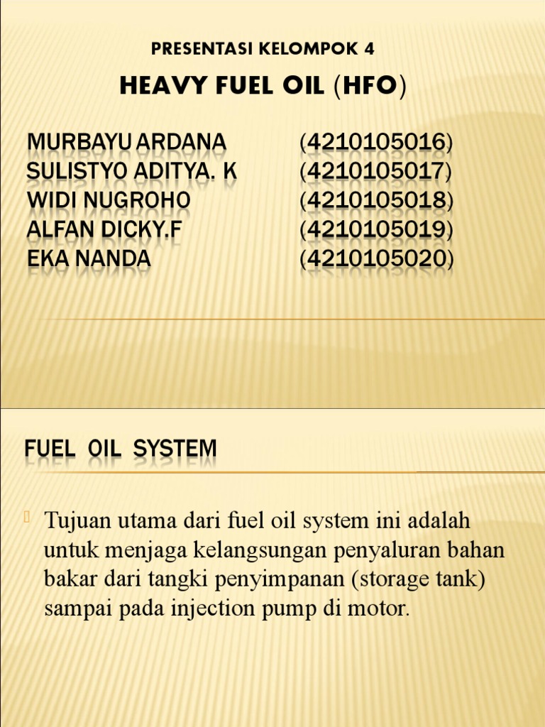 Hfo (Heavy Fuel Oil) | PDF