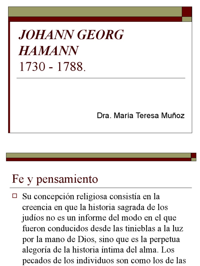 Johann Georg Hamann | PDF | Los símbolos | Fe Johann Georg Hamann | PDF | Los símbolos | Fe