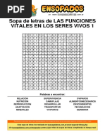 Sopa de Letras: Ecosistemas Naturales | PDF