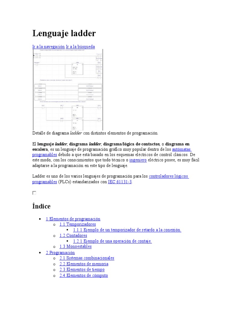 Una guía completa sobre el lenguaje de programación Ladder | PDF ...