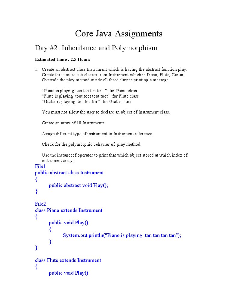 CoreJava Day2Assignments | PDF | Method (Computer Programming) | Class (Computer Programming)
