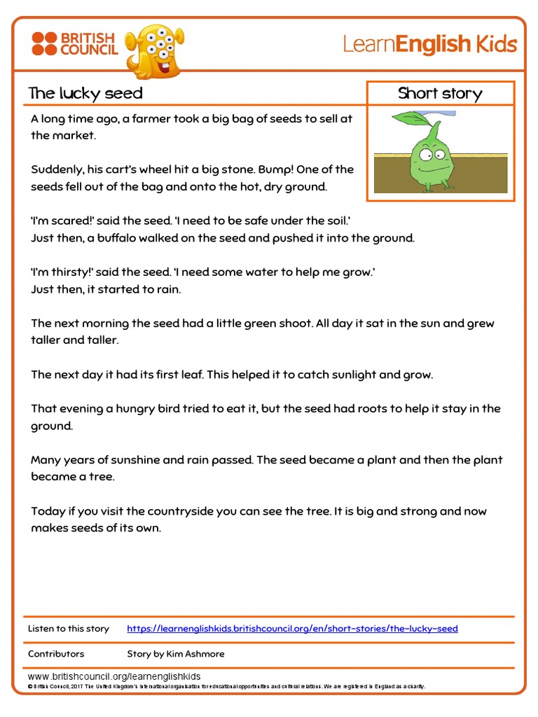 Short Stories The Lucky Seed Transcript | PDF | Science & Mathematics