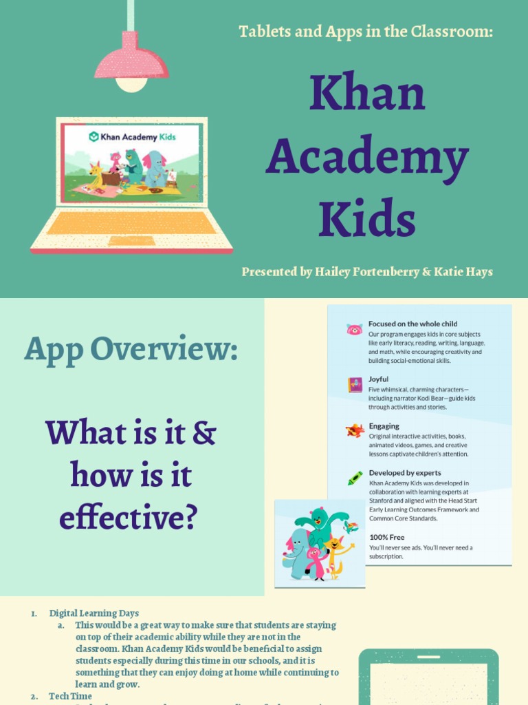 Khan Academy Kids App | PDF | Classroom | Literacy