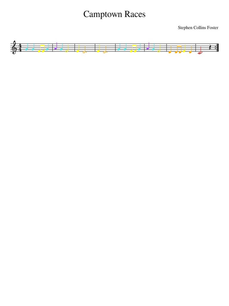 Camptown Races Color Coded | PDF