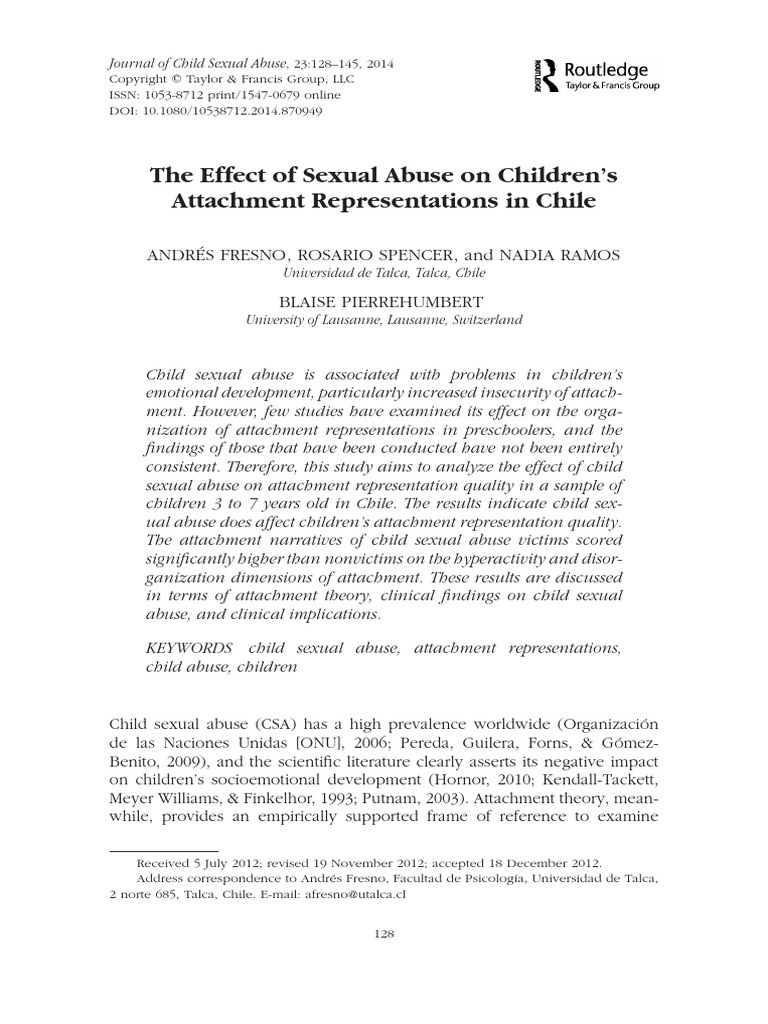 Csa Article | PDF | Attachment Theory | Child Abuse