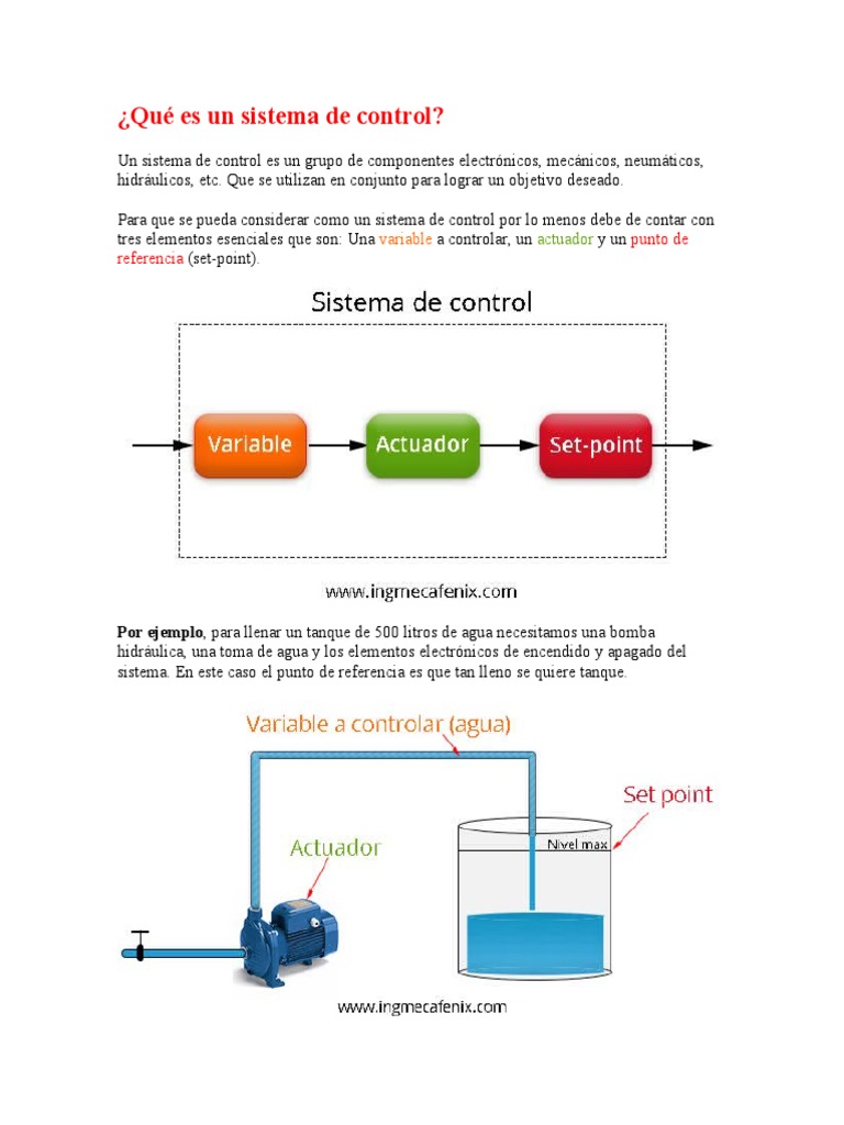 Qué Es Un Sistema de Control | PDF