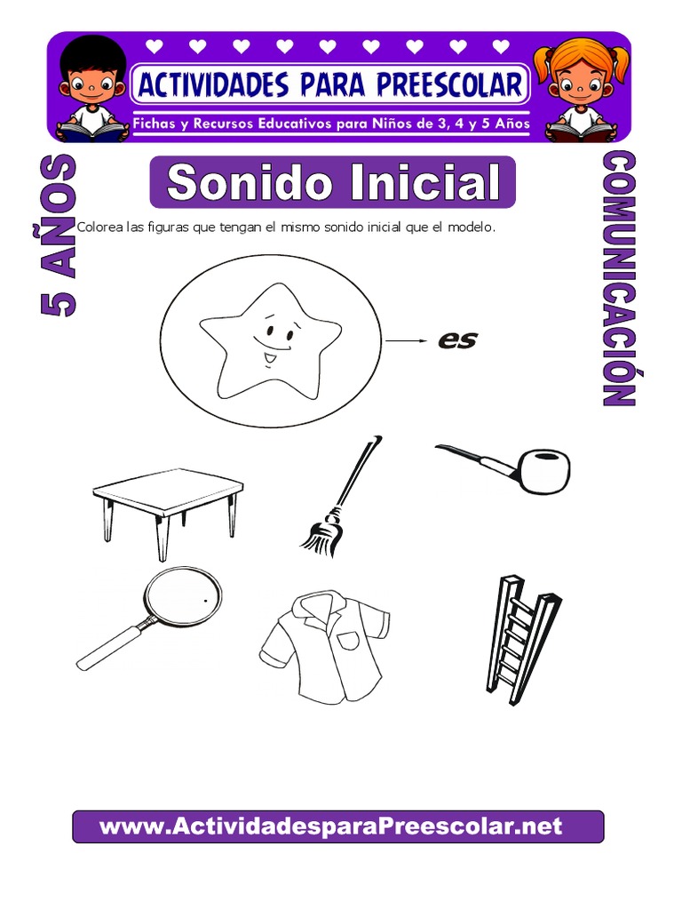 Sonido Inicial para Niños de 5 Años | PDF