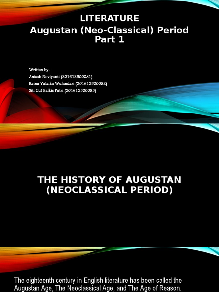AUGUSTAN PERIOD Fix Ya | PDF | Novels | English Language Literature