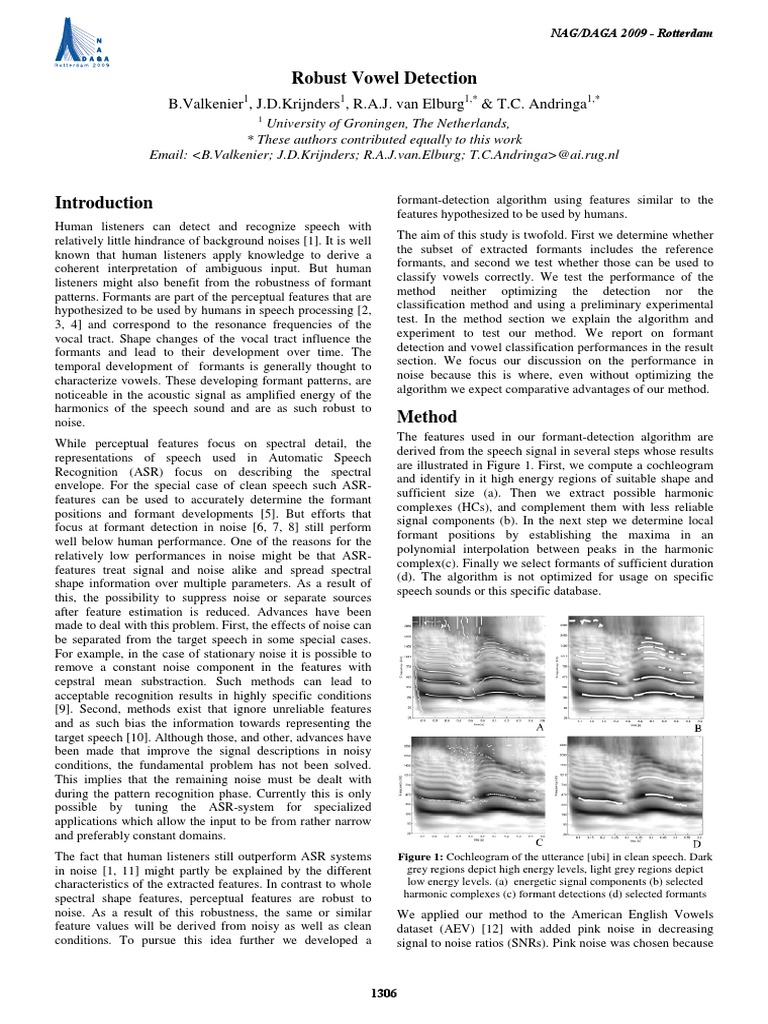 Robust Vowel Detection Download Free Pdf Speech Recognition
