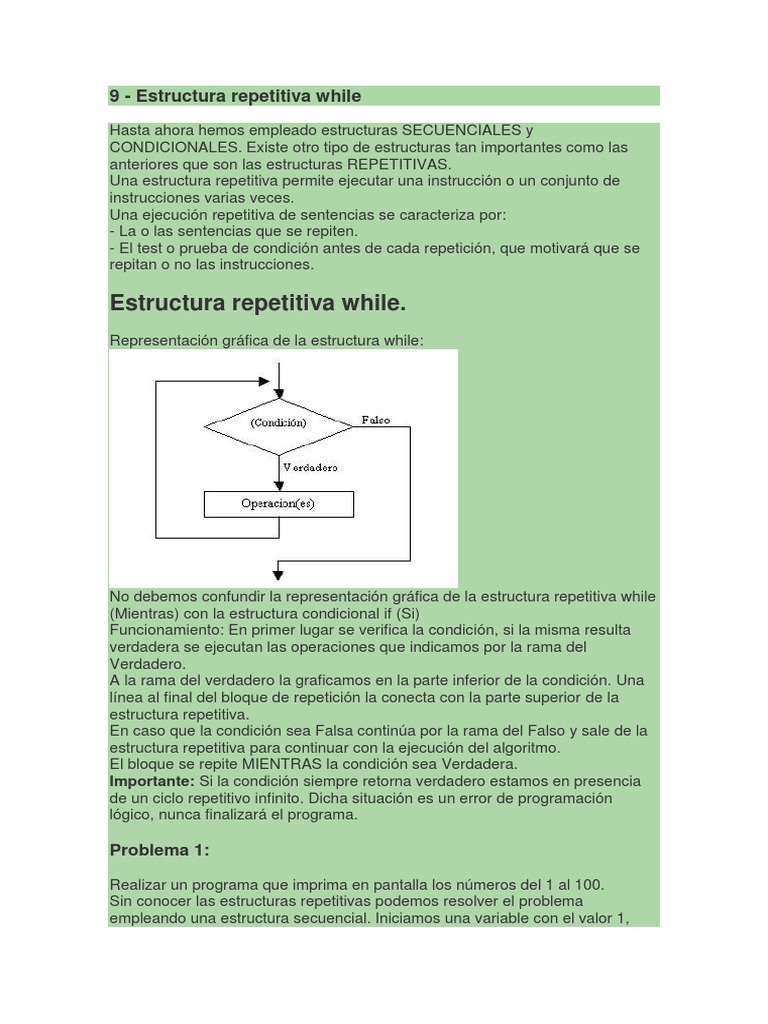 Estructura Repetitiva While-For-Comentarios | PDF | Programa de computadora | Programación