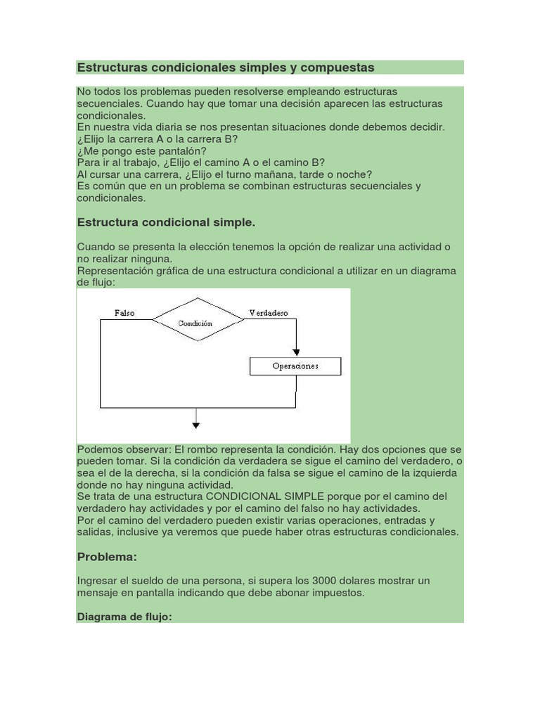 Estructuras Condicionales Simples y Compuestas | PDF | Multiplicación ...