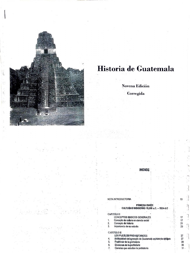Historia De Guatemala Pte1 Pdf Pdf