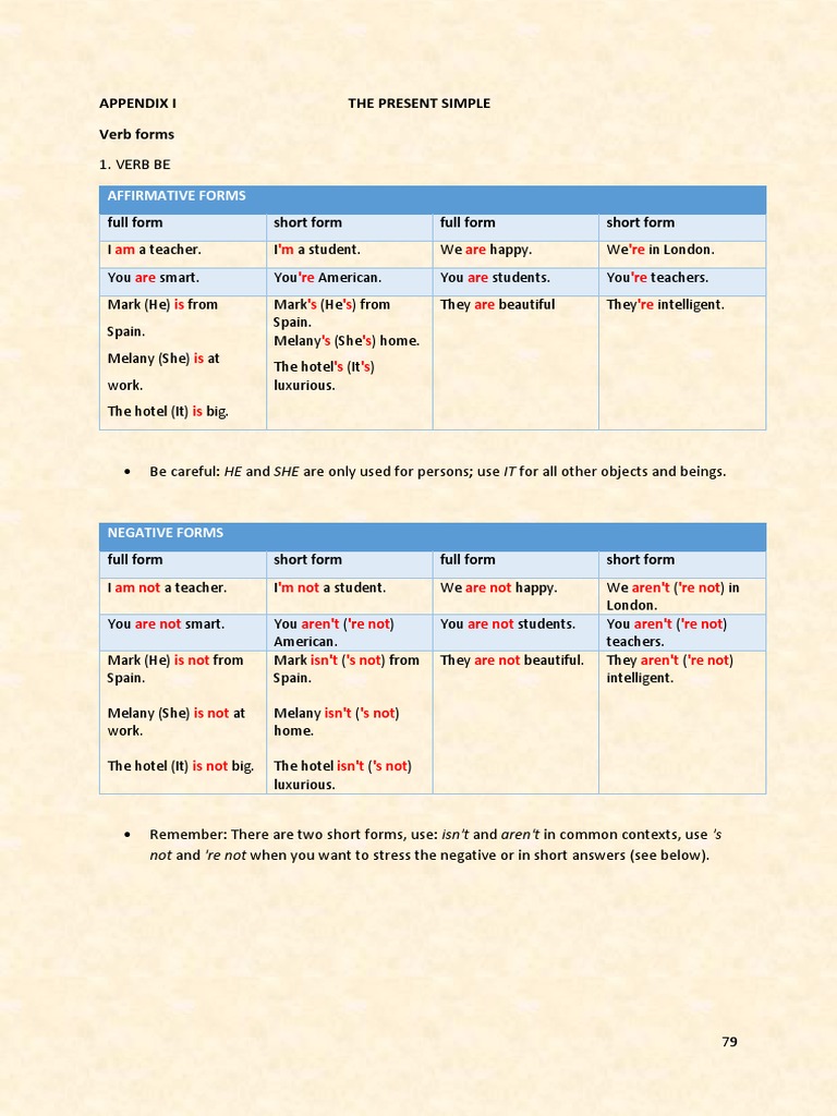The Present Tenses | PDF | Question | Hotel