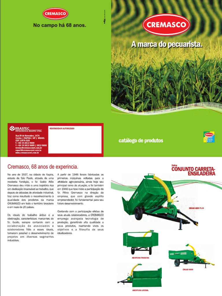 Cremasco: 68 Anos de Experiência no Campo | PDF | Casa e Jardim | Computadores