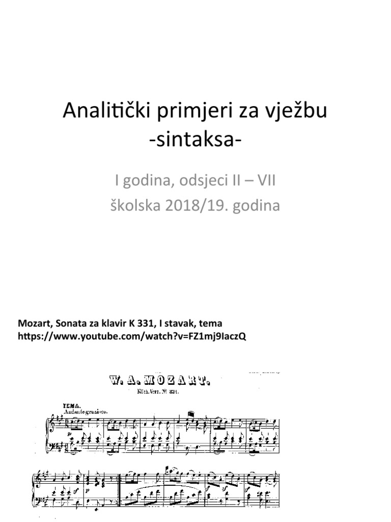 Sintaksa Primjeri Za Vježbu | PDF