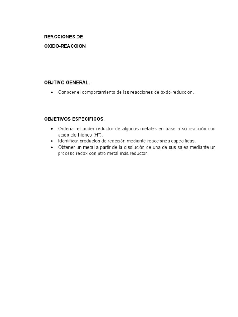 Reacciones de Oxido-Reduccion | PDF | Redox | Hierro