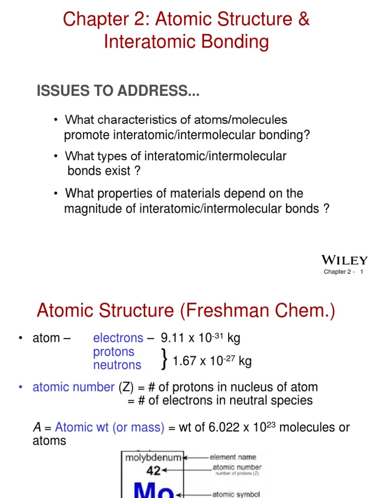 Atomic Structure and Bonding Explained | PDF | Ionic Bonding | Chemical ...