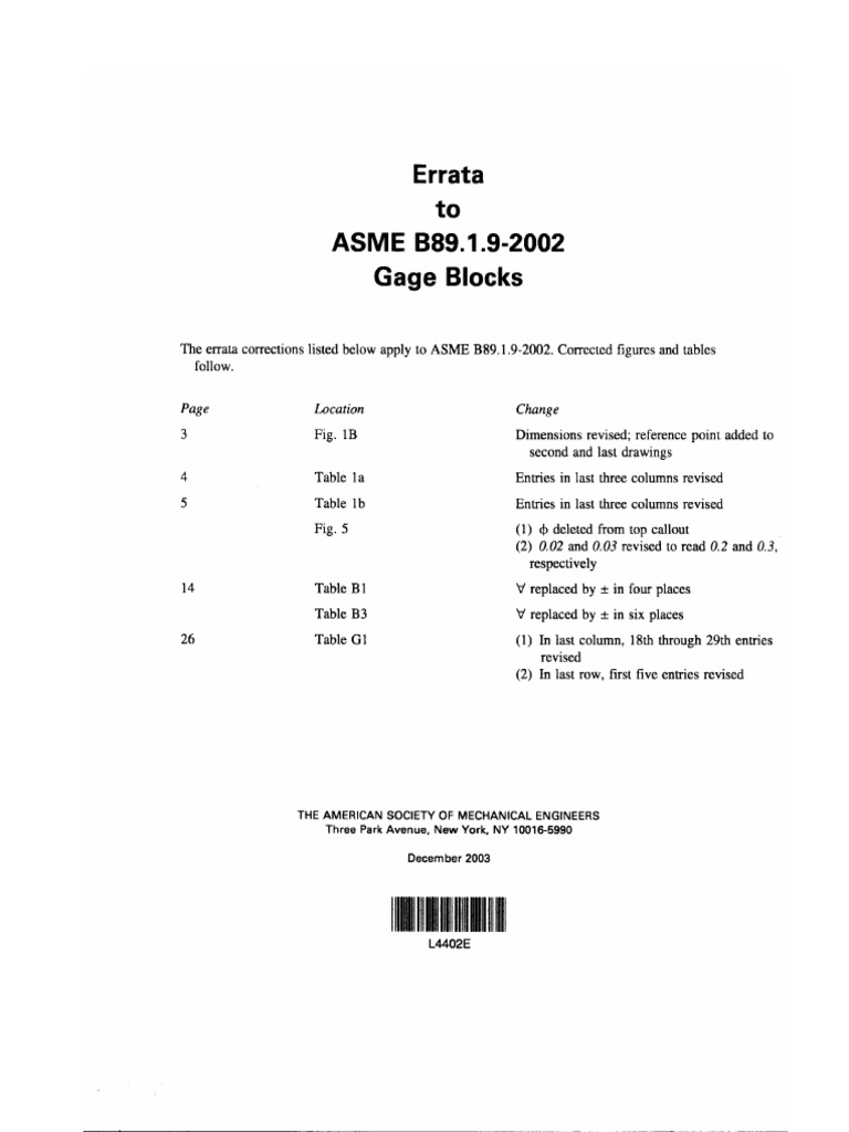 Asme B89.1.9-2002 (L04402) PDF | PDF