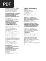 Di Ko Kayang Mabuhay Kung Wala Ka Sa Piling Ko | PDF