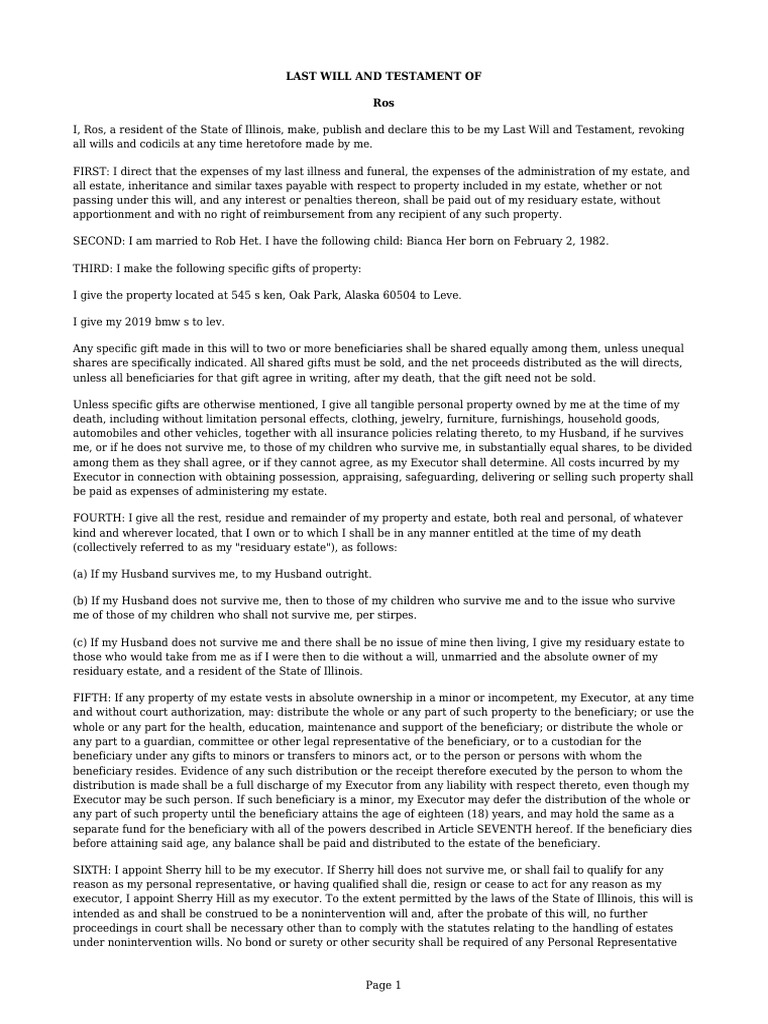 Final Documents PDF | PDF | Will And Testament | Notary Public
