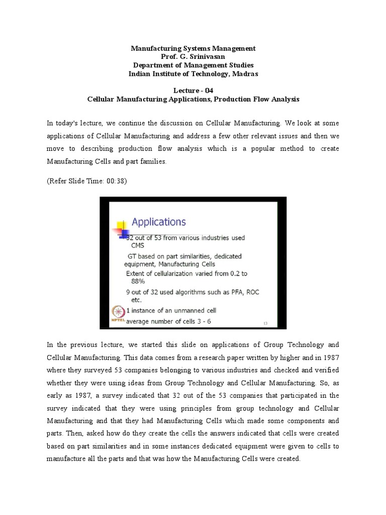 Lec 4 | PDF | Matrix (Mathematics) | Cell (Biology)