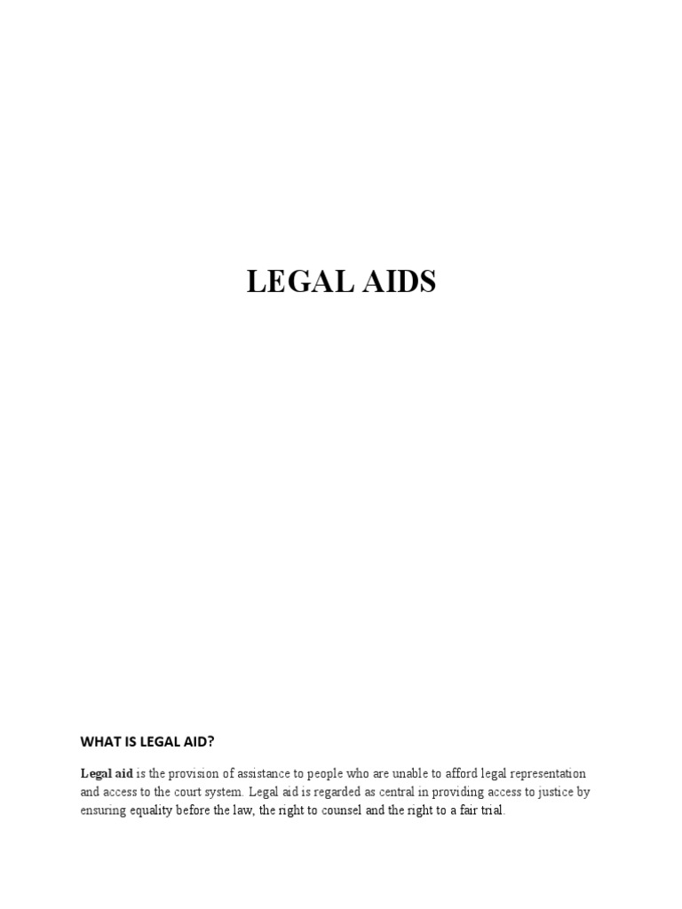 Legal Aids: What Is Legal Aid? | PDF | Legal Aid | Lawyer
