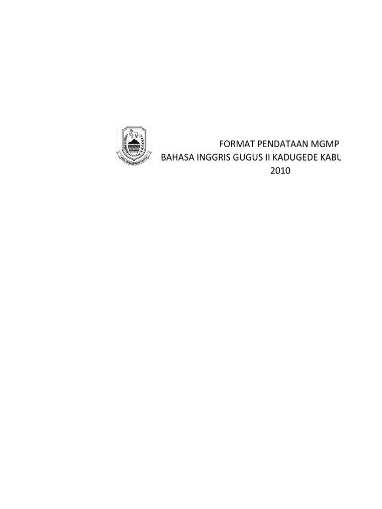 Format Pendataan MGMP Bahasa Inggris Gugus II Kadugede Kab - Kuningan | PDF