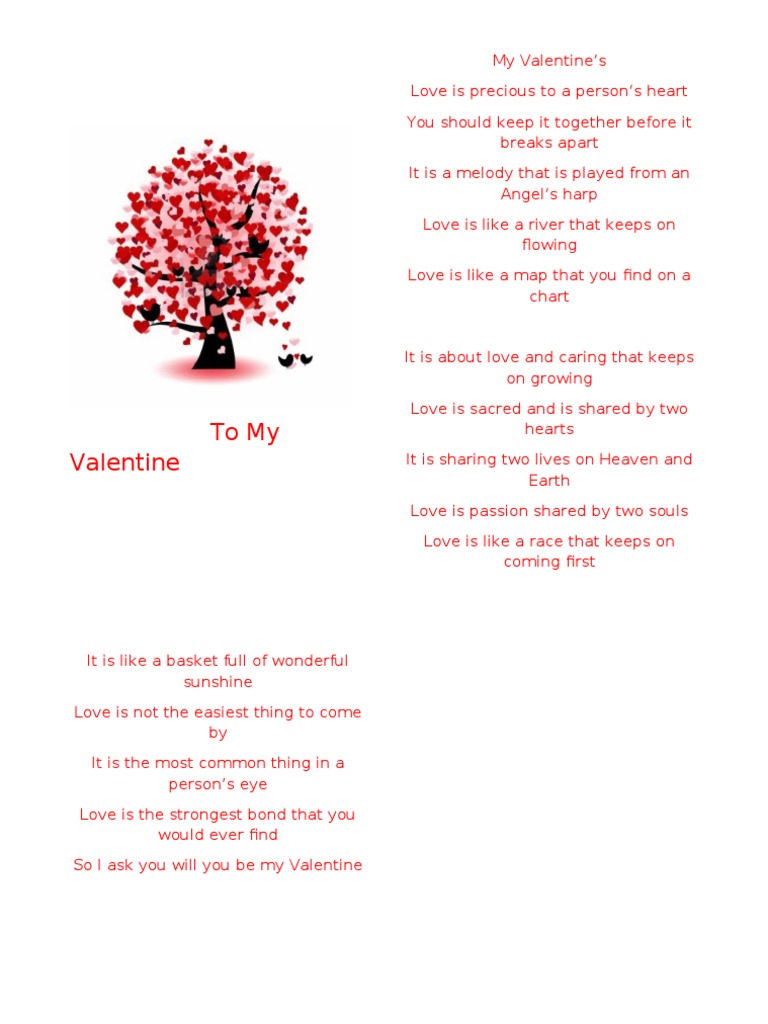 Love Poem for Valentine's Day | PDF