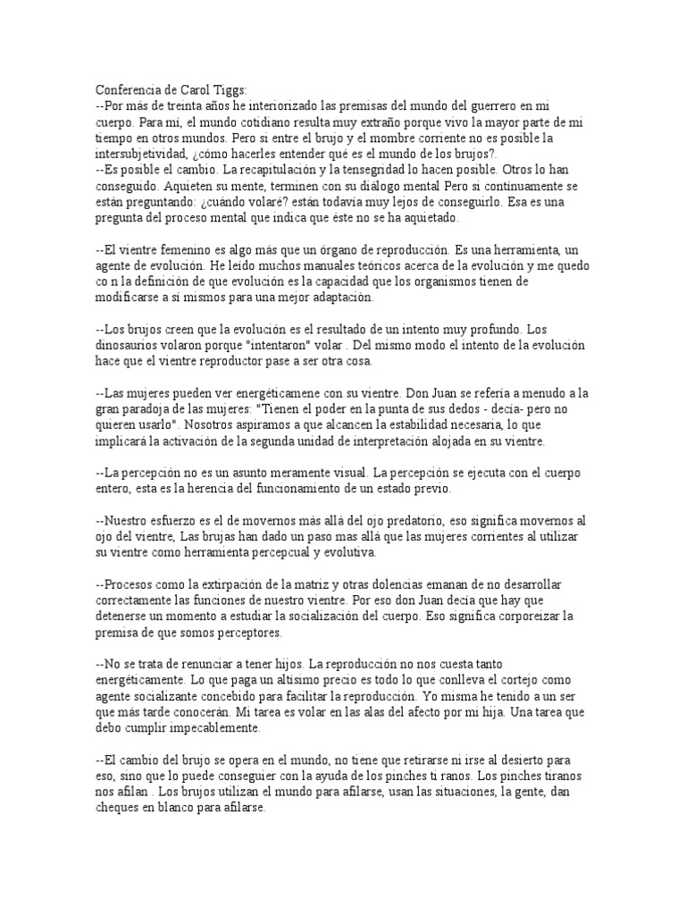 Conferencia de Carol Tiggs | PDF | Evolución | Mente
