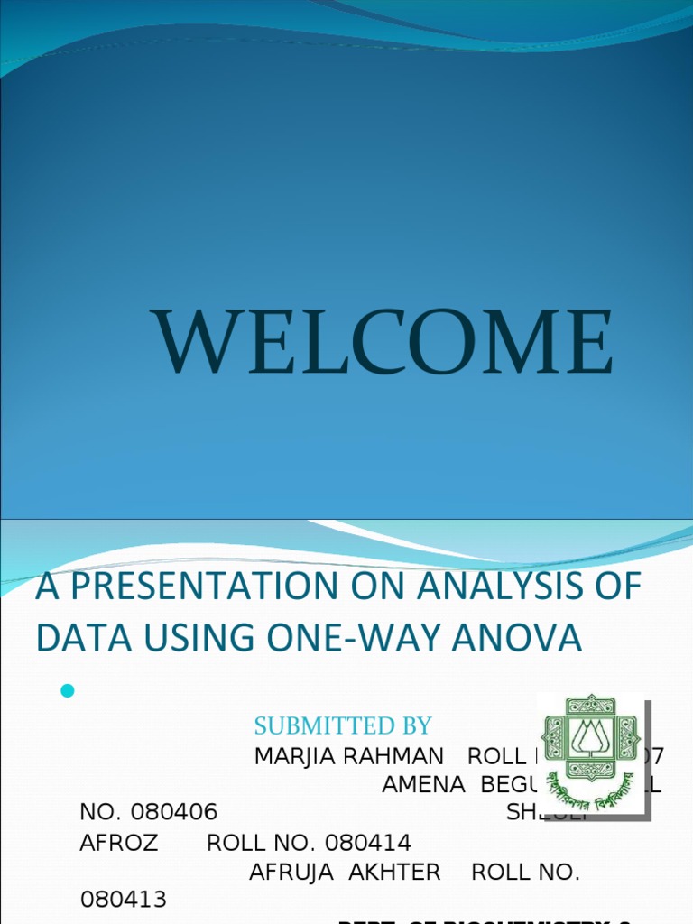 Biostatistics PPT - 5 | PDF | Analysis Of Variance | Variance