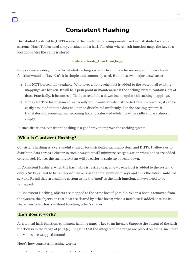 Consistent Hashing | PDF | Computer Data | Areas Of Computer Science