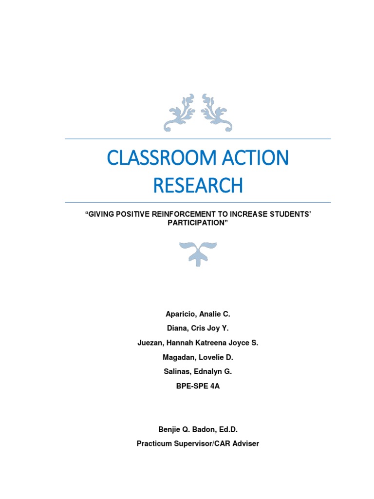 Classroom Action Research Example | PDF | Reinforcement | Motivation