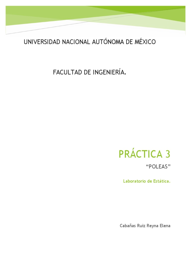 Práctica 3 ESTATICA | PDF | Peso | Fuerza