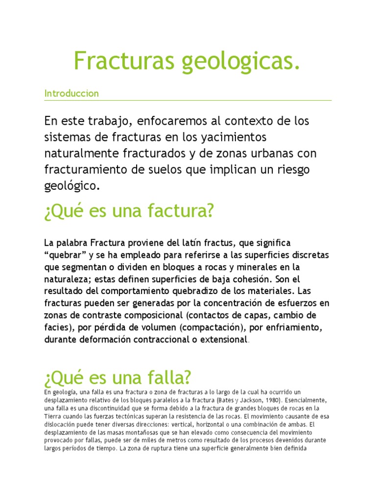 Fracturas Geologicas | PDF | Falla (geología) | Earth Sciences