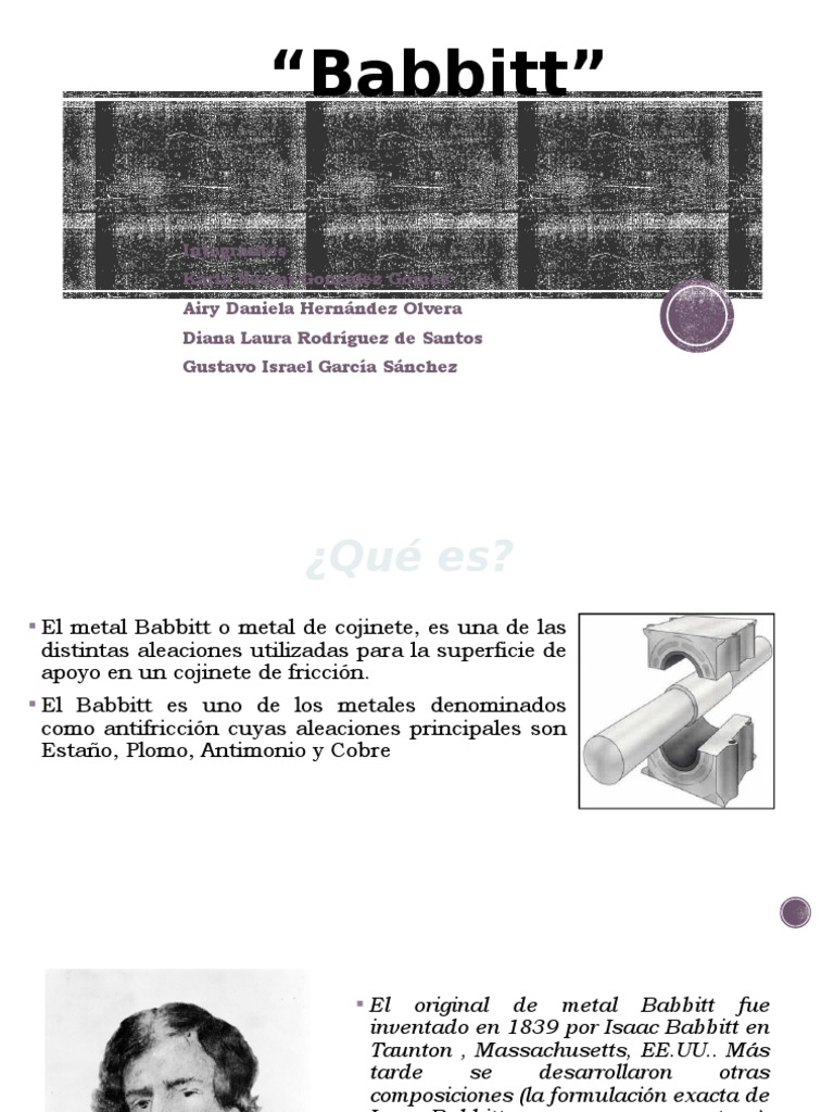 BABBITTS | PDF | Ciencia de los materiales | Sustancias químicas