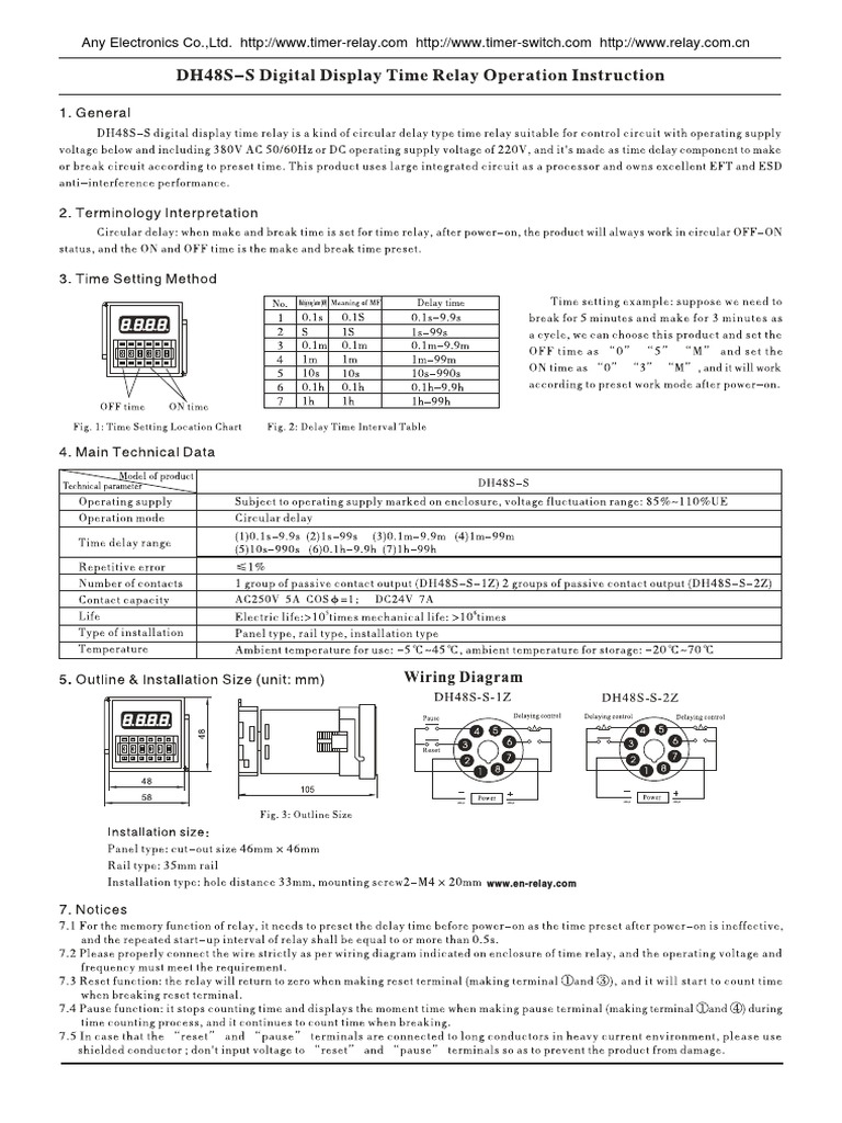 DH48S S Twin Digital Timer PDF | PDF
