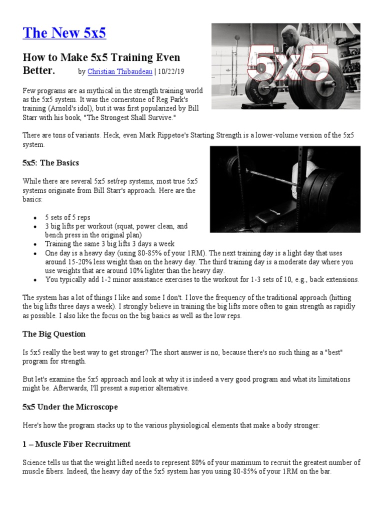 The New 5x5: How To Make 5x5 Training Even Better | Download Free PDF ...