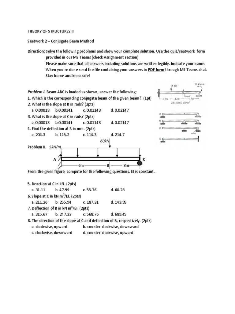 Direction: Solve The Following Problems and Show Your Complete Solution. Use The Quiz/seatwork ...