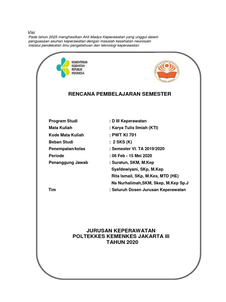 RPS Kti D Iii Reguler 2020 Revisi | PDF | Seni