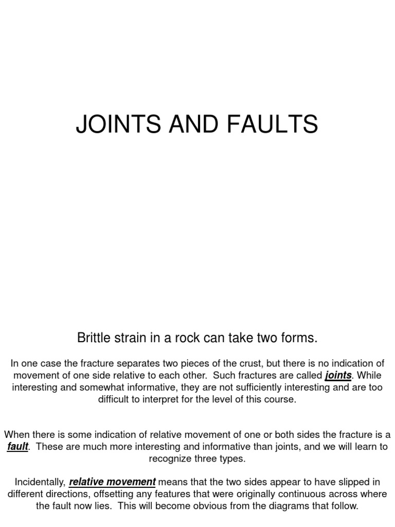 Joints and Faults | PDF | Fault (Geology) | Geology