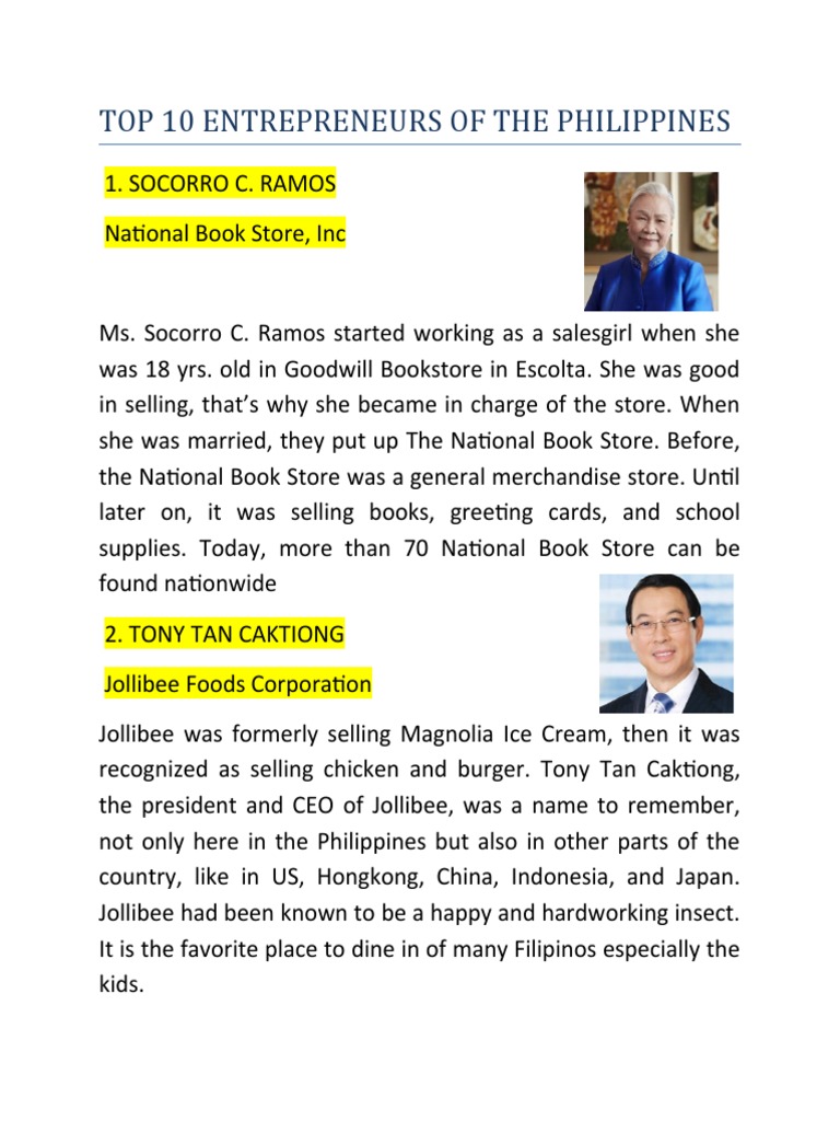 Famous Entrepreneurs List