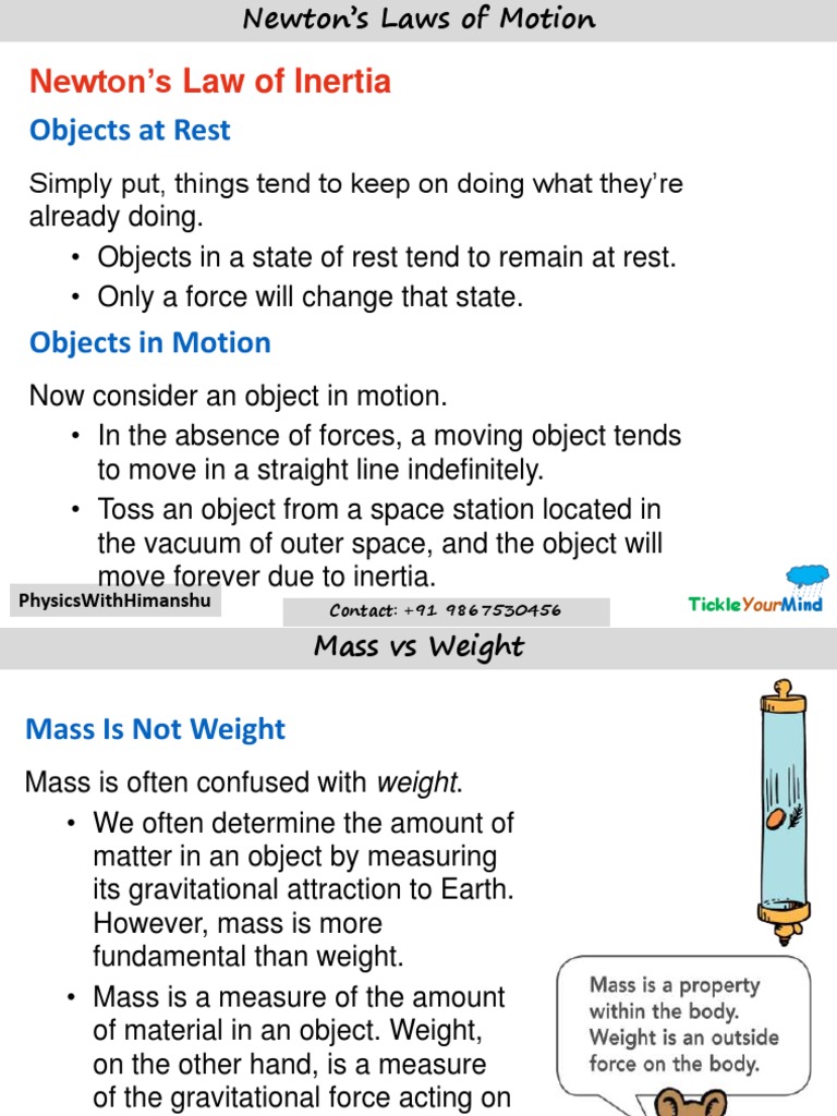 Newton's Law of Inertia: Objects at Rest | PDF | Collision | Rotation ...