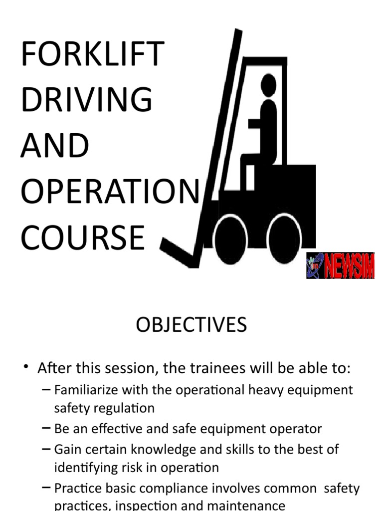 Forklift Driving AND Operation Course | PDF | Forklift | Occupational ...