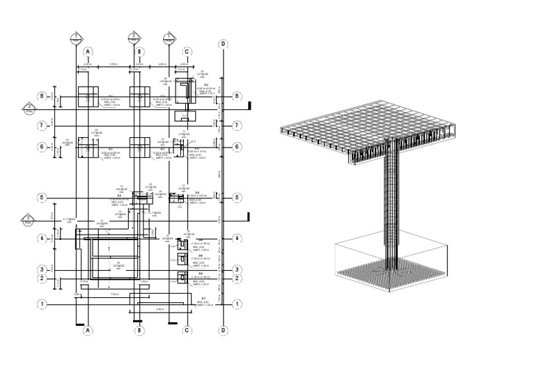 ES-Plano - E01 - Estructura - Planta Cimentación-Layout1 | PDF